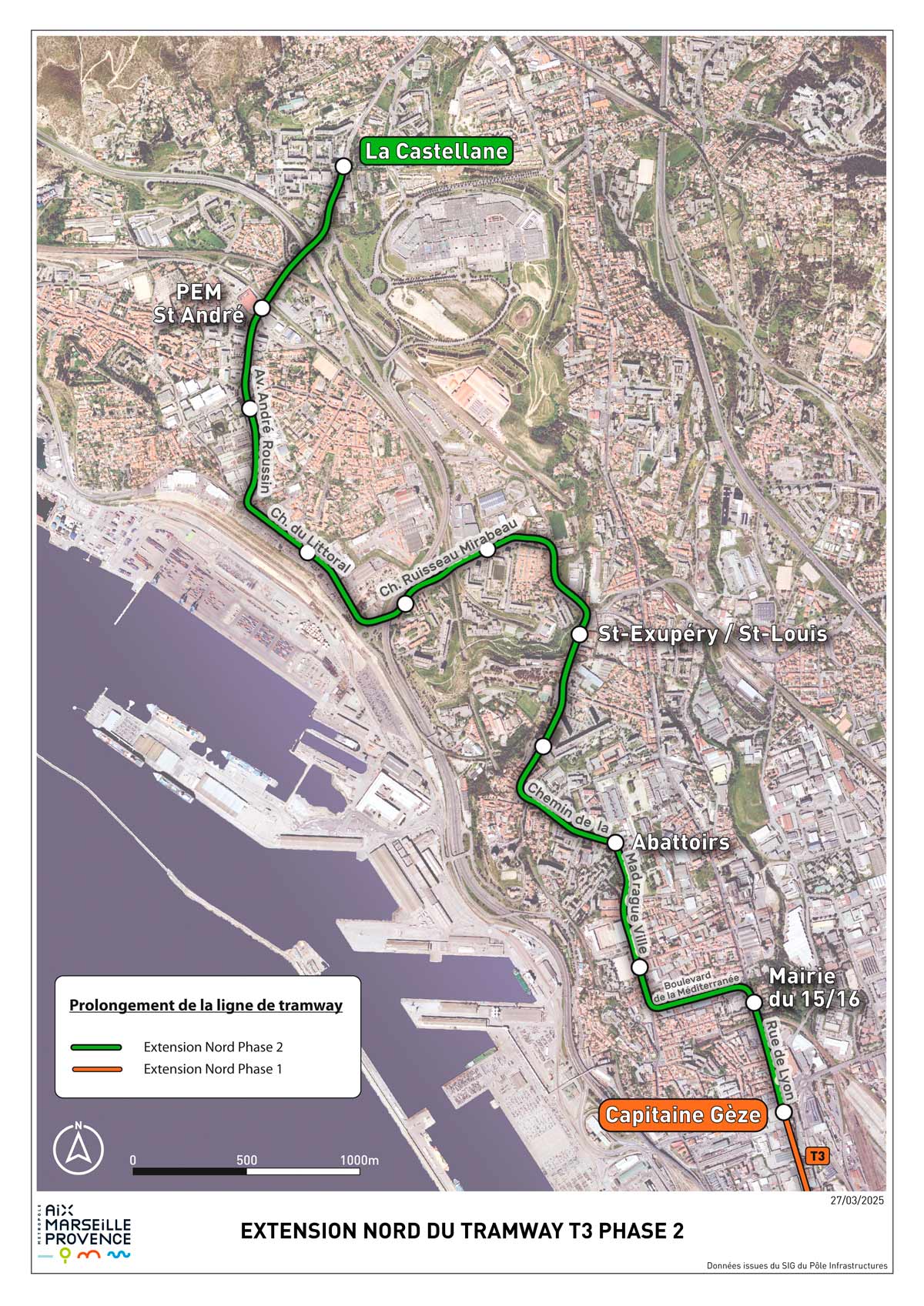 Extension tramway T3 - 2ème phase - Marseille Change